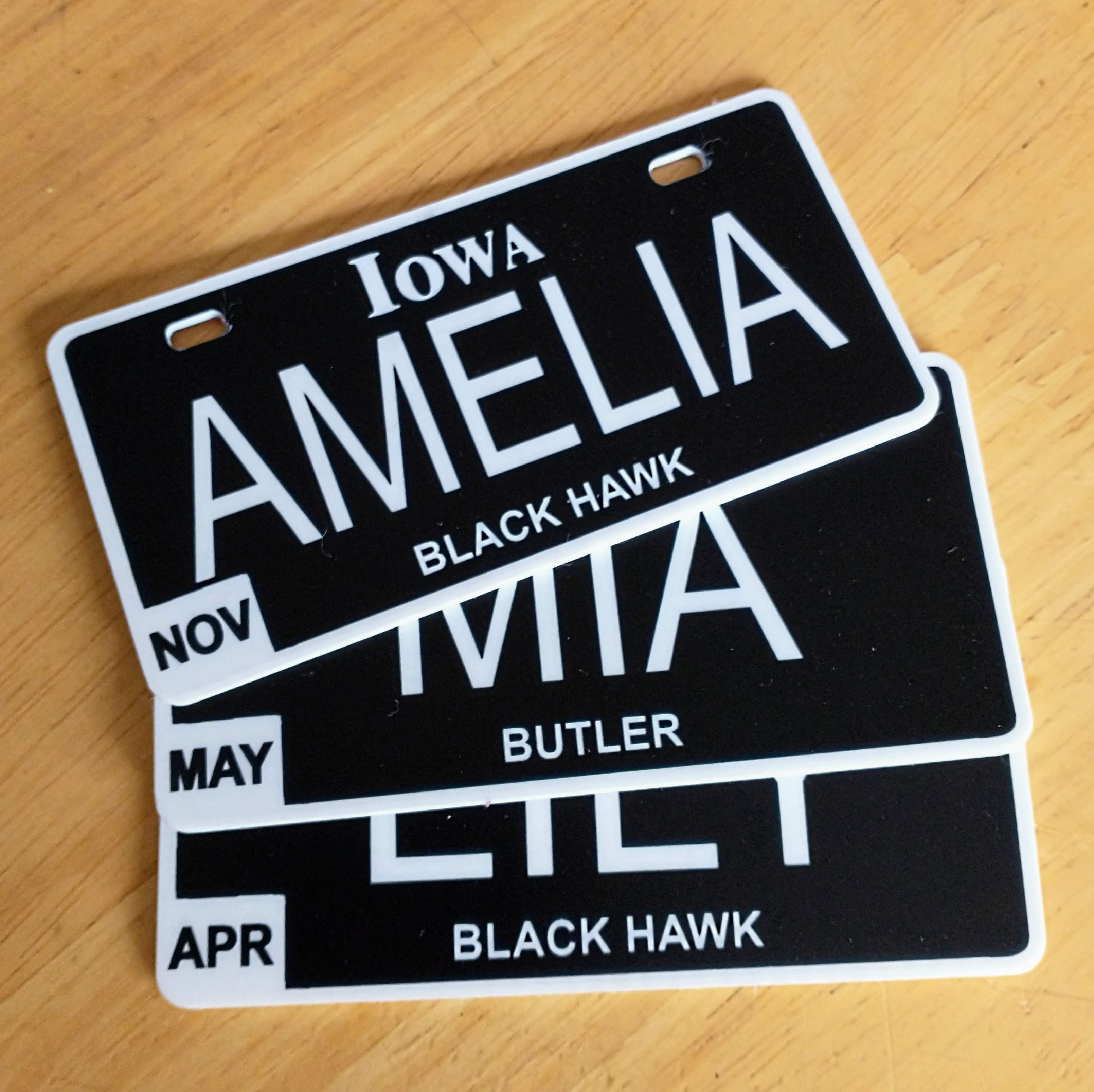 Personalized Iowa License Plate | Cedar Falls Laser Engraving, LLC